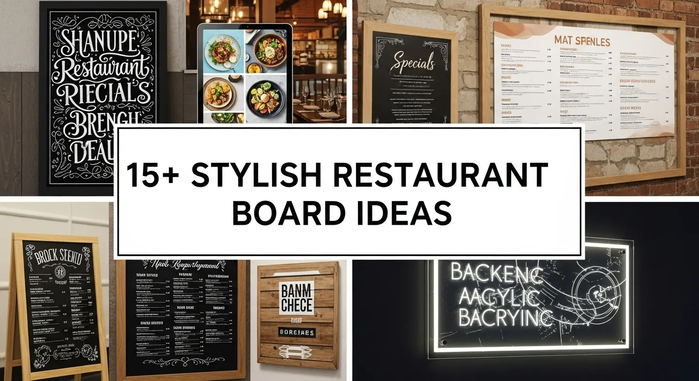 15+ Stylish Restaurant Board Ideas for a Chic Dining Experience