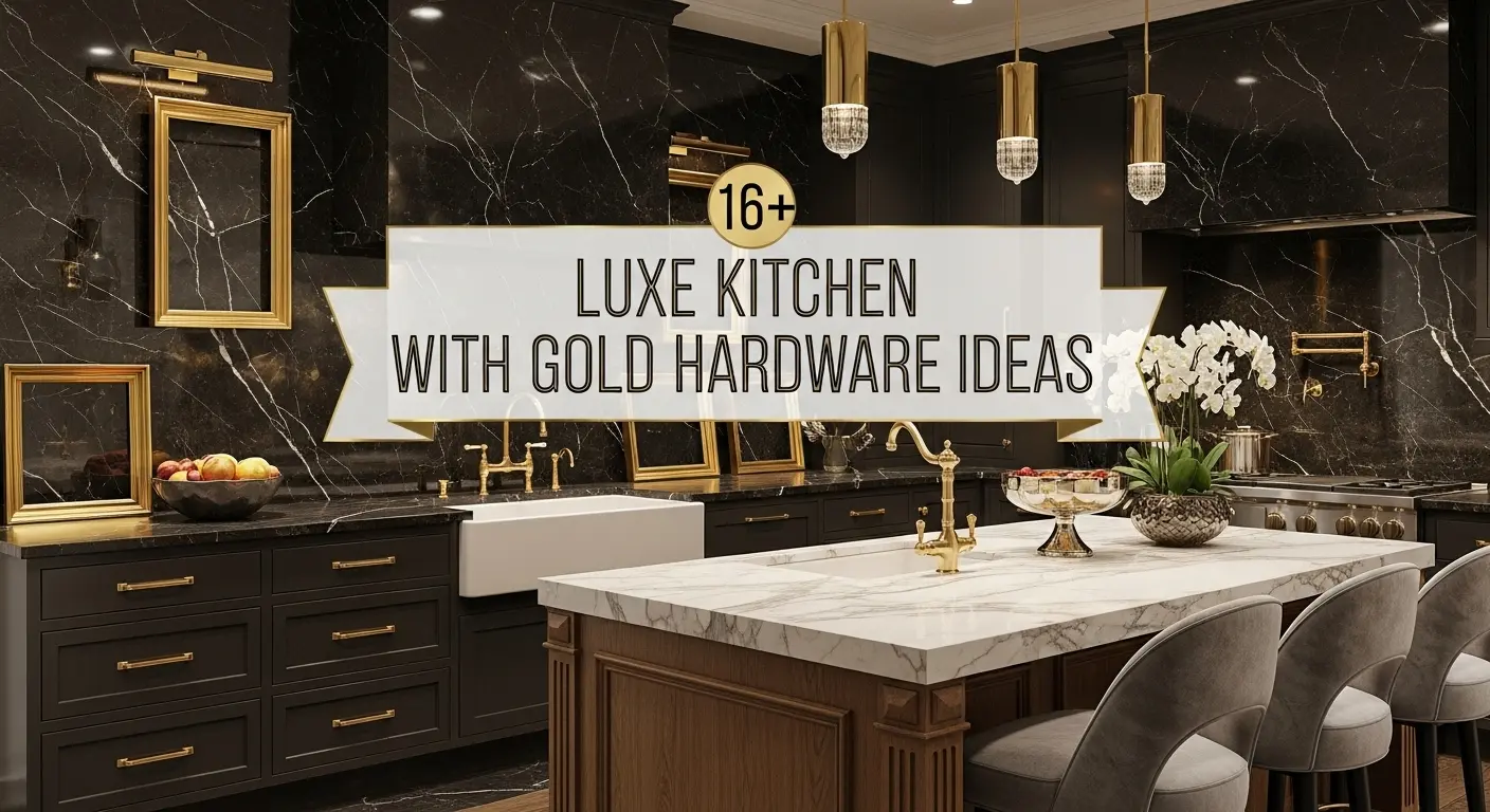 16+ Luxe Kitchen with Gold Hardware Ideas to Inspire Your Space