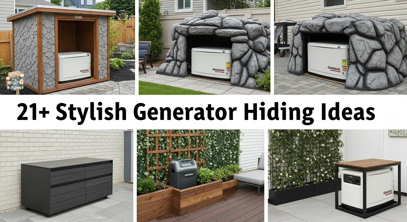 21+ Stylish Generator Hiding Ideas for a Neat Backyard
