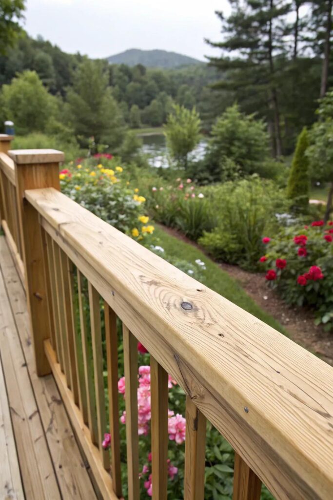 16+ Rustic Deck Railing Ideas for Log Cabins and Mountain Homes