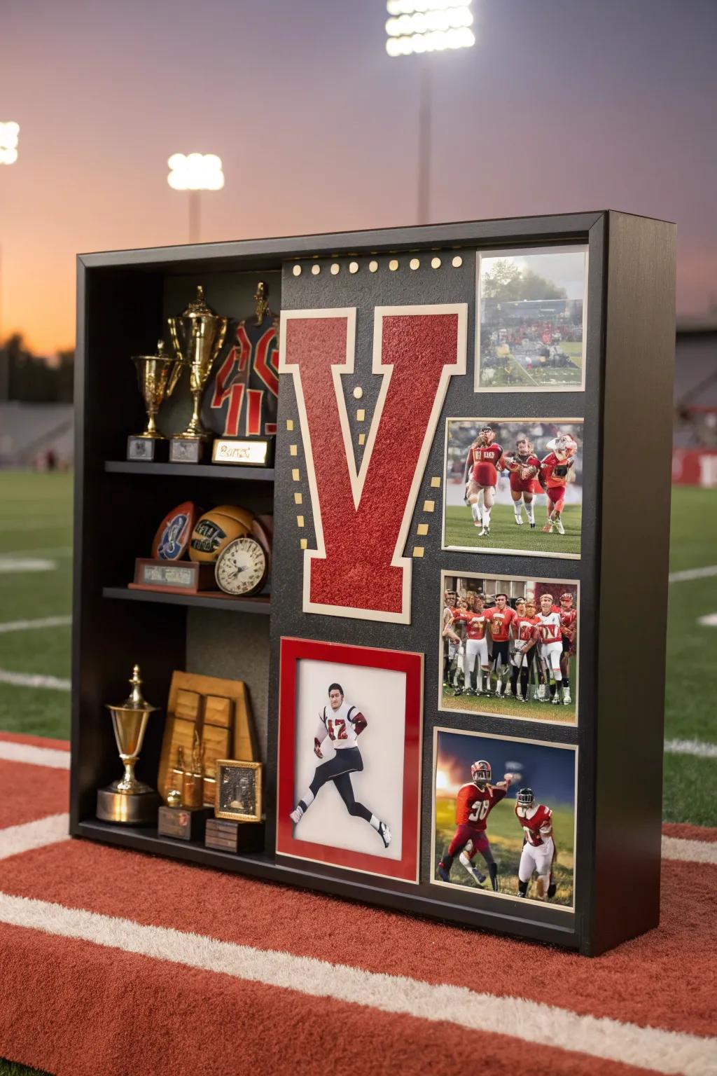 17+ Varsity Letter Shadow Box Ideas to Preserve Your Athletic Memories ...