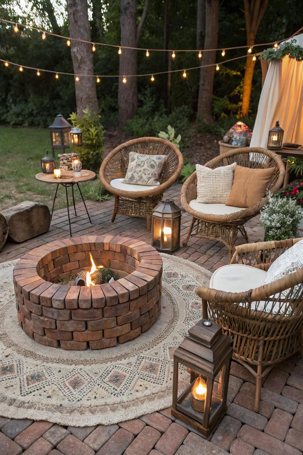 20+ DIY Brick Fire Pit Ideas for a Warm and Inviting Outdoor Space