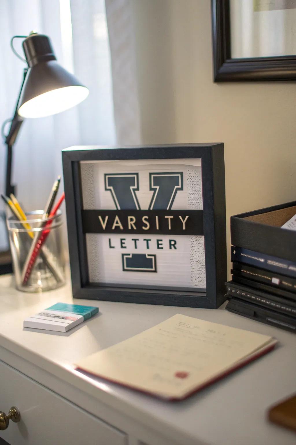 17+ Varsity Letter Shadow Box Ideas to Preserve Your Athletic Memories ...