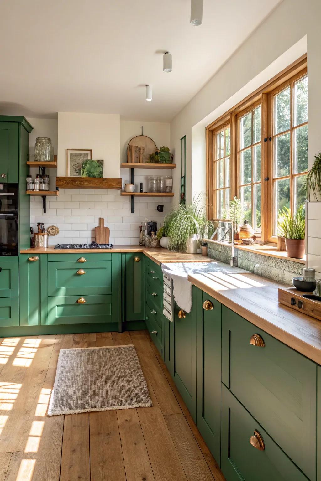 20+ Emerald Green Kitchen Design Ideas to Brighten Your Space