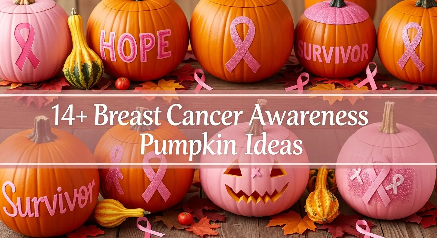 14+ Beautiful Breast Cancer Awareness Pumpkin Ideas to Show Support