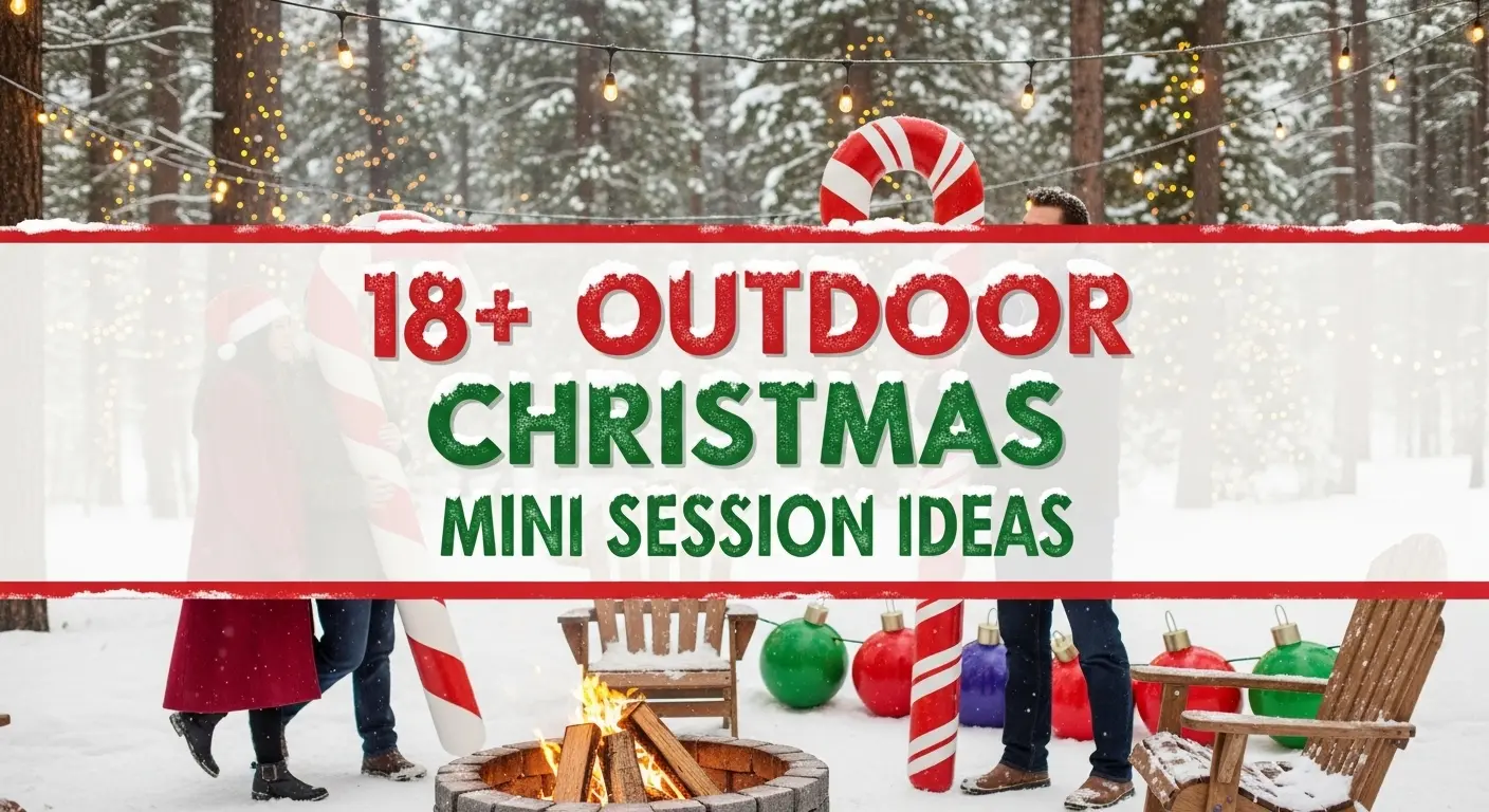 18+ Outdoor Christmas Mini Session Ideas for Magical Holiday Photos