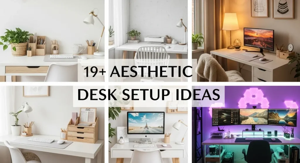 19+ Aesthetic Desk Setup Ideas That Transform Your Workspace Into Art