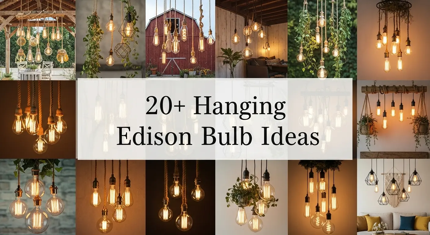 20+ Hanging Edison Bulb Ideas for Every Room in Your Home