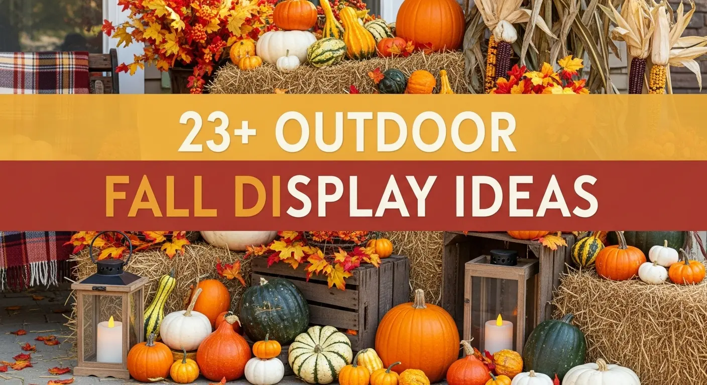 23+ Outdoor Fall Display Ideas to Transform Your Front Yard