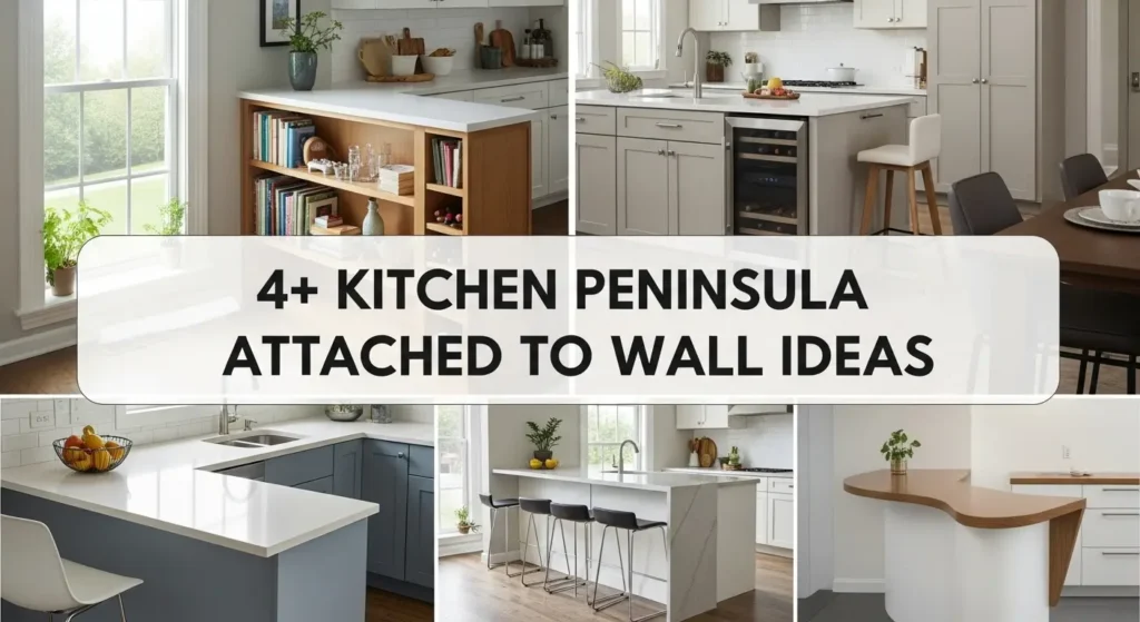 4+ Kitchen Peninsula Attached to Wall Ideas for Open Floor Plans