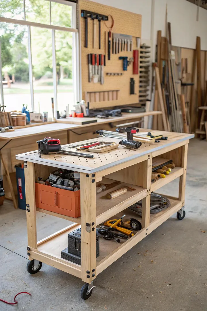 22+ DIY Mobile Workbench Ideas for Small Workshops and Garages