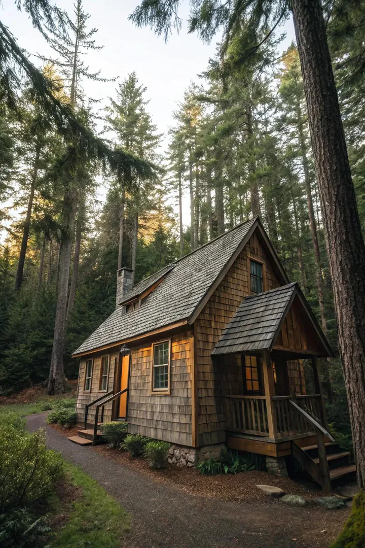 24+ Cabin Exterior Ideas with Custom Window and Door Features