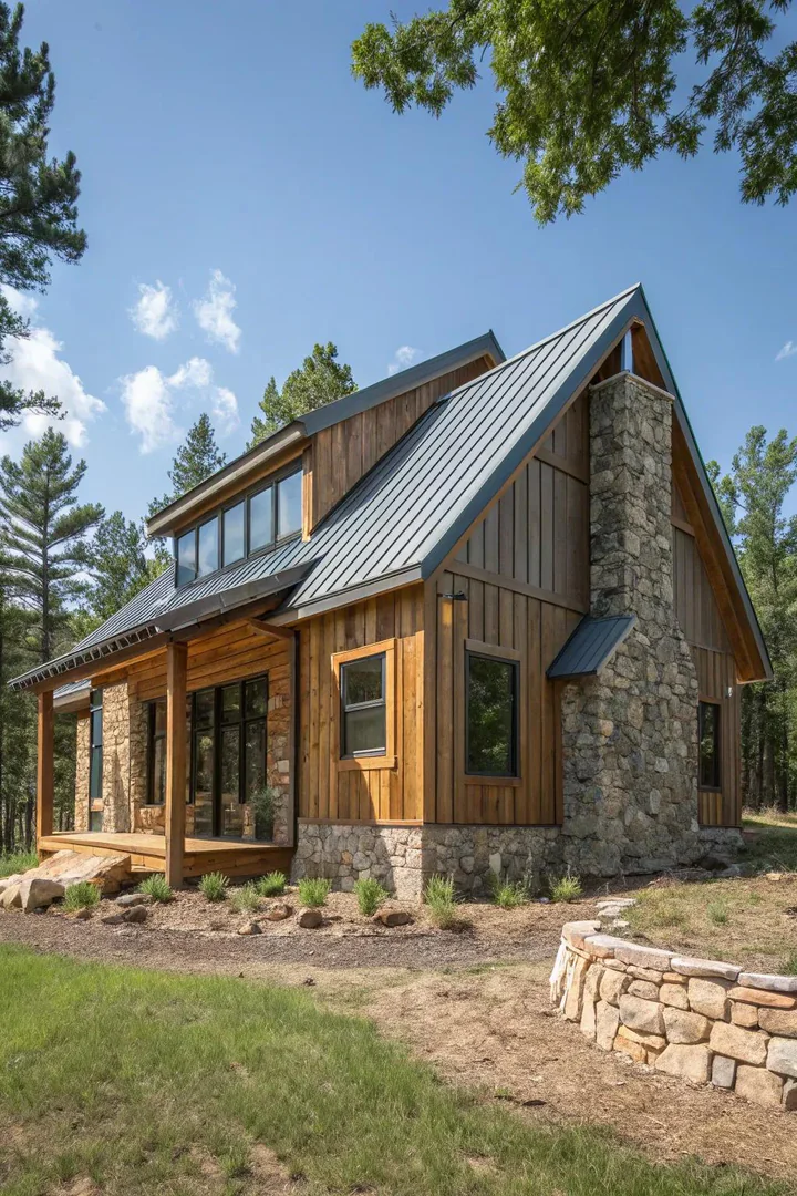 24+ Cabin Exterior Ideas with Custom Window and Door Features