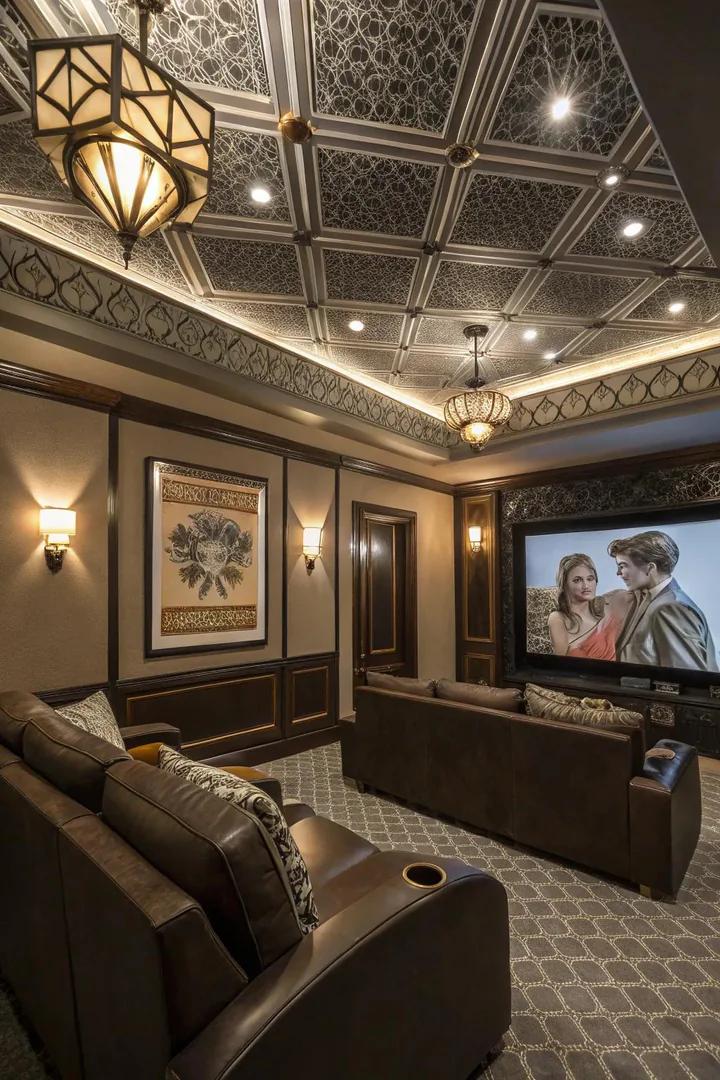 19+ Stylish Home Theater Ceiling Ideas That Create Cinema Magic