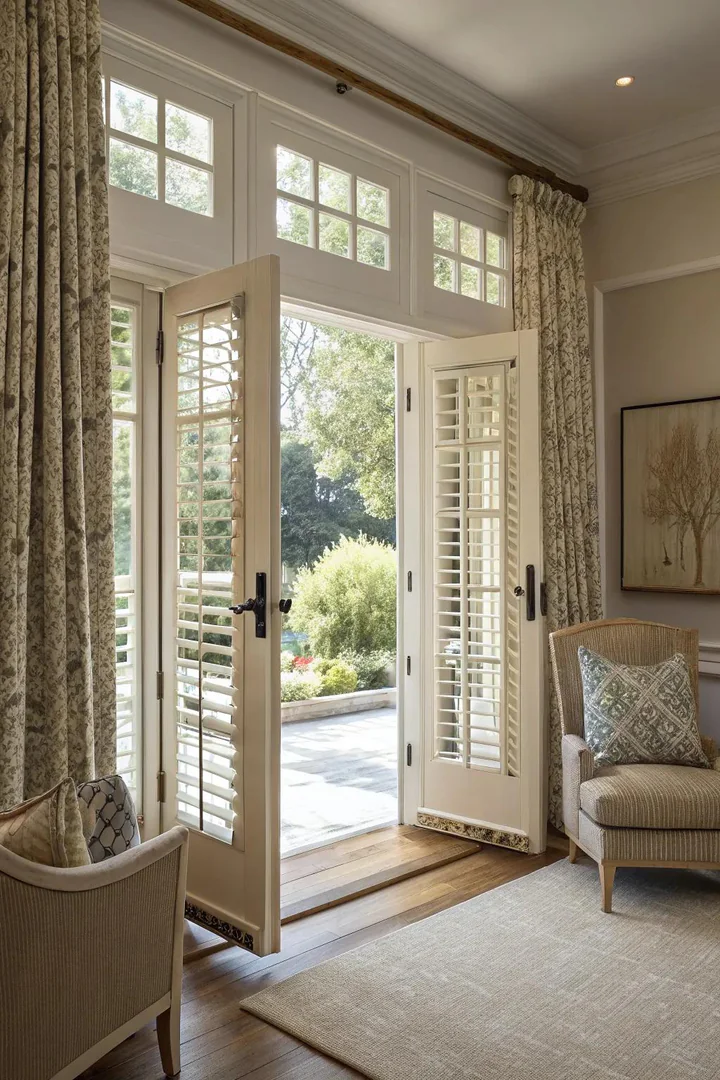 18+ Ideas for French Door Privacy That Maintain Style and Function