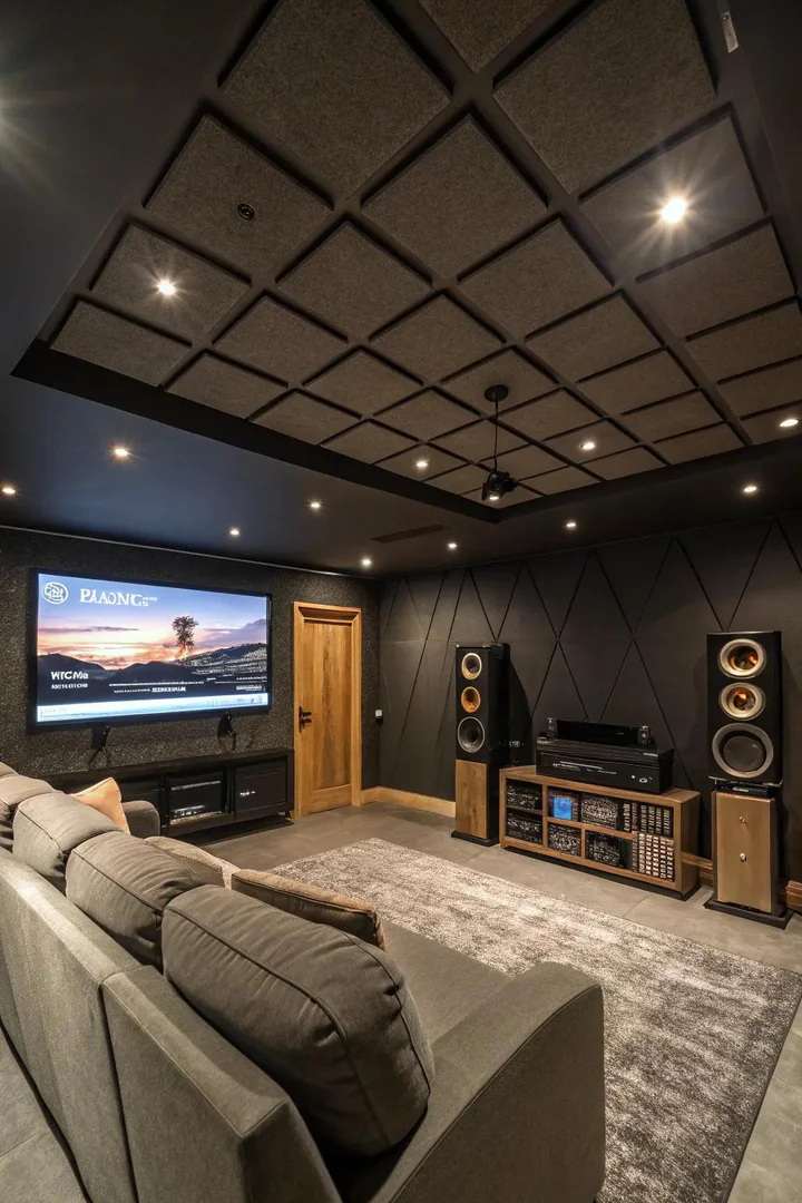19+ Stylish Home Theater Ceiling Ideas That Create Cinema Magic