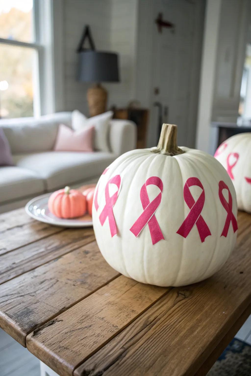 14+ Beautiful Breast Cancer Awareness Pumpkin Ideas to Show Support