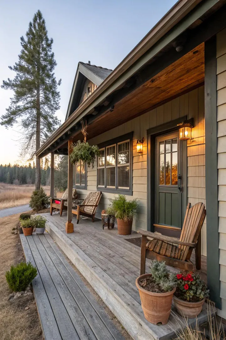 24+ Cabin Exterior Ideas with Custom Window and Door Features