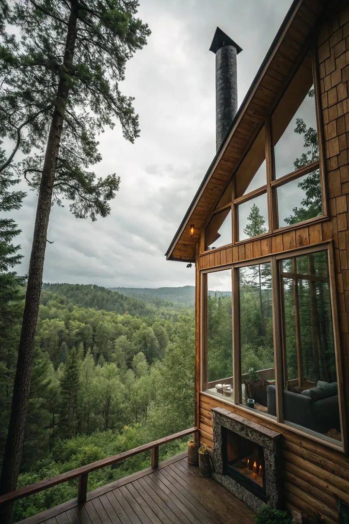24+ Cabin Exterior Ideas with Custom Window and Door Features