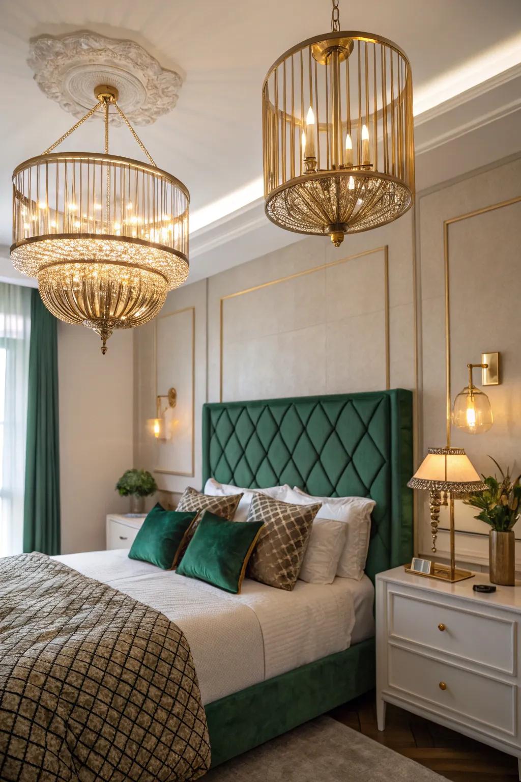 15+ Elegant Emerald Green & Gold Bedroom Ideas That Exude Luxury