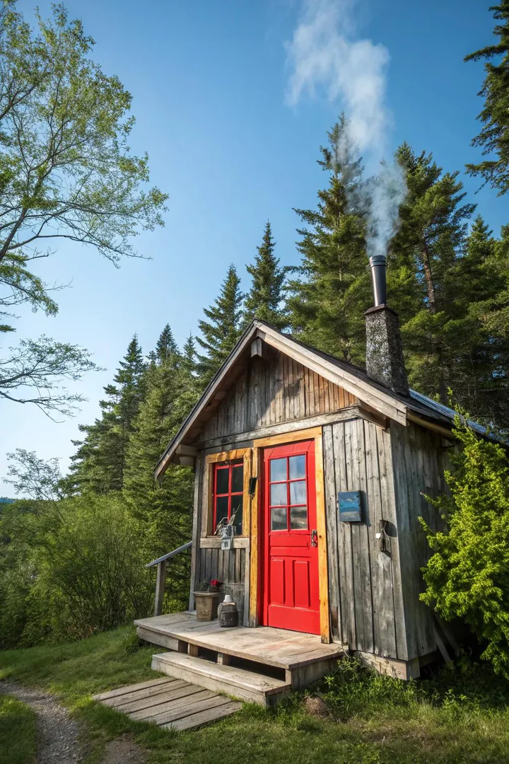 24+ Cabin Exterior Ideas with Custom Window and Door Features