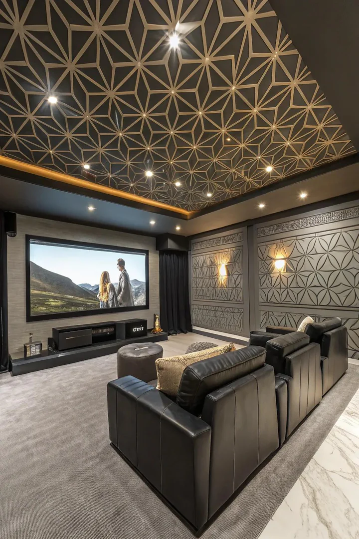 19+ Stylish Home Theater Ceiling Ideas That Create Cinema Magic