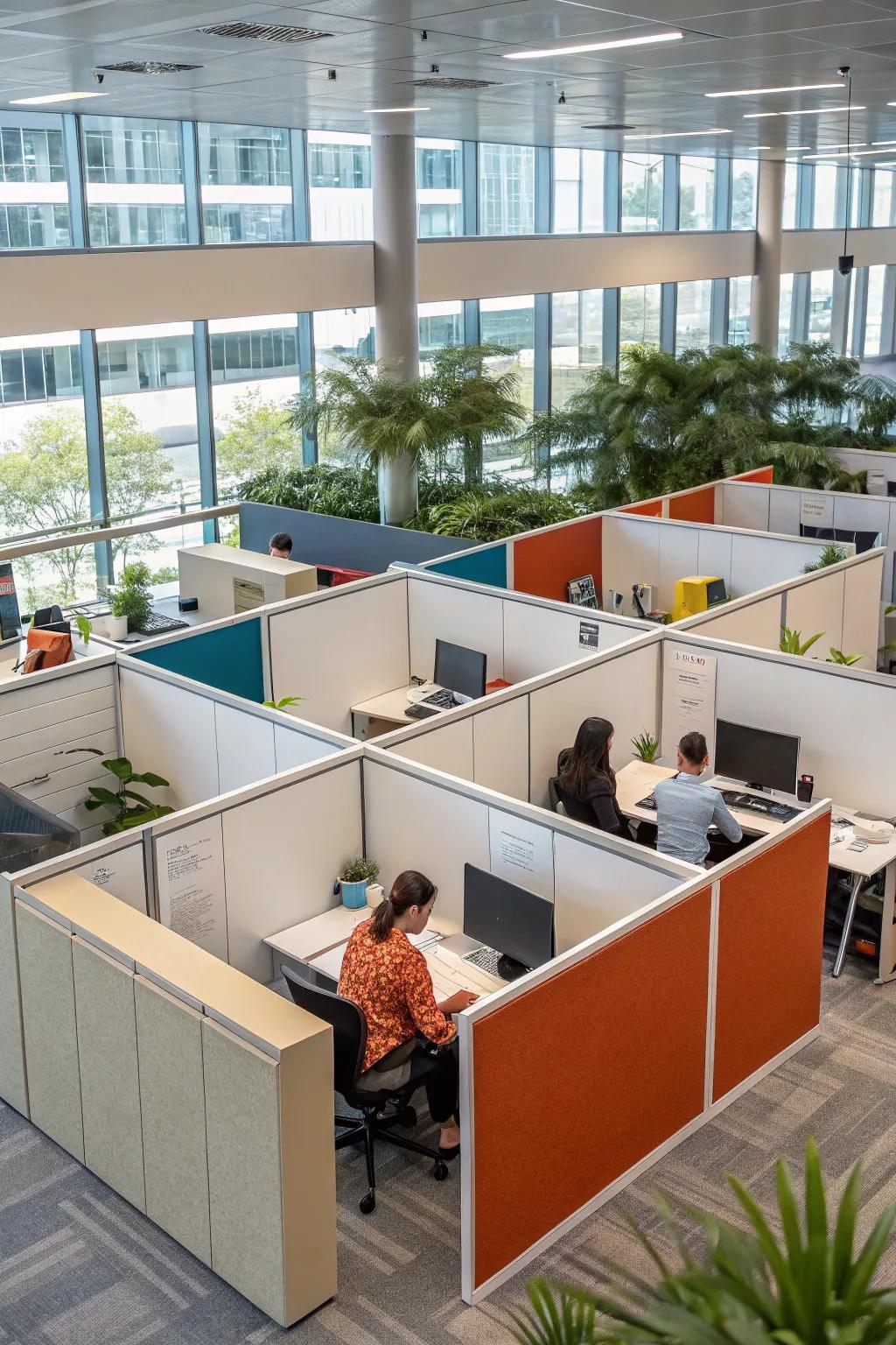 16+ Office Cubicle Layout Ideas That Boost Team Collaboration